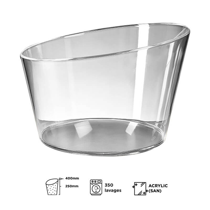 Vasque à Champagne Transparente Acrylic (Grand Modele) - Sparklers Club