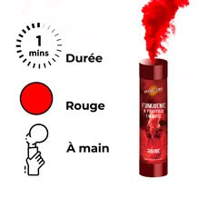 Fumigene en Pot 1 Minute Rouge (A Poser Au Sol) - Sparklers Club