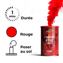 Fumigène à main Goupille 1 minute Rouge : Fumigènes 1 minute sur ...