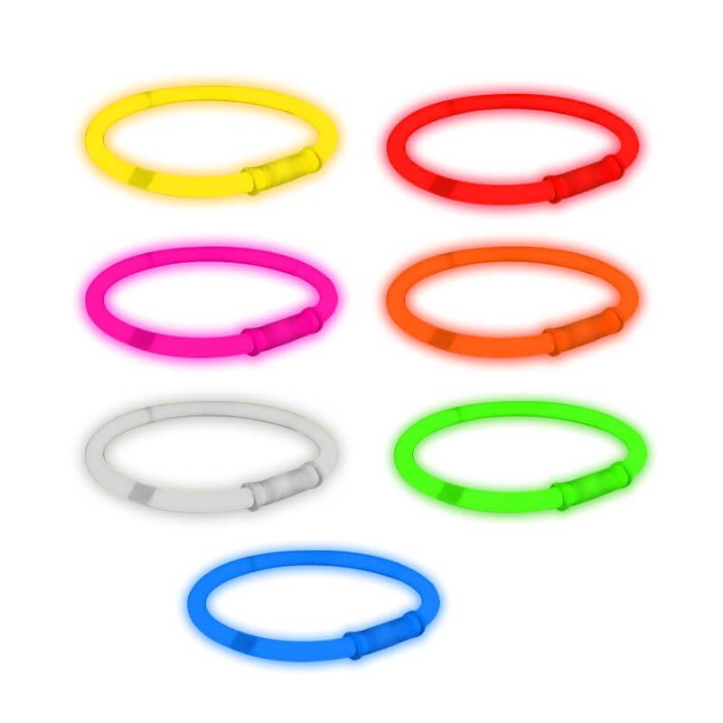 Bracelets Fluos Multicouleur (Lot de 100) - Sparklers Club