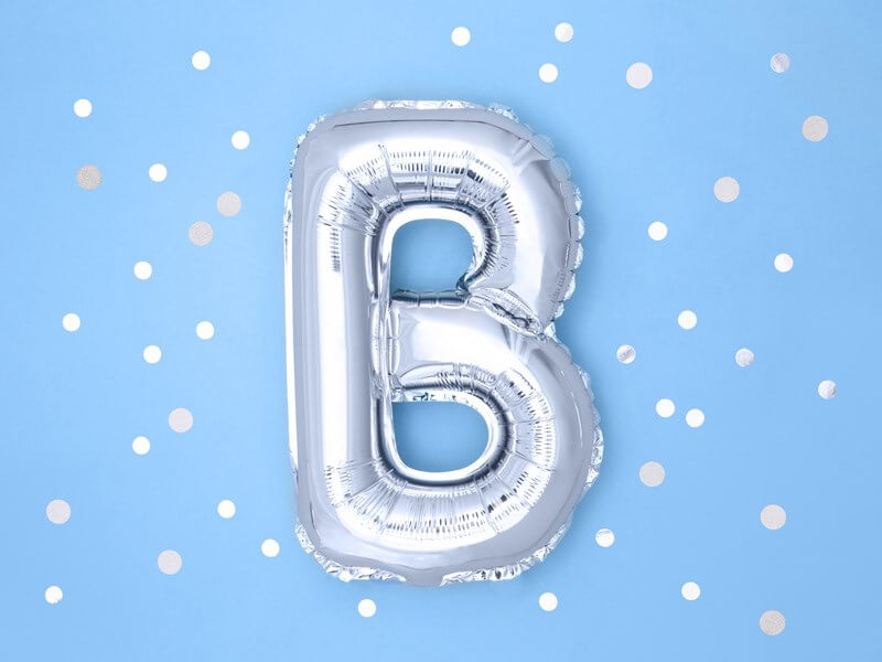 Ballon Lettre B Argent - Sparklers Club