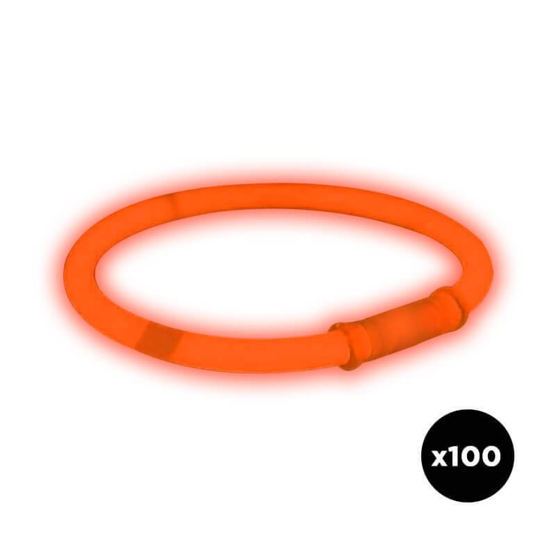 Bracelets Fluos Oranges (Vendu Par 100 Pieces) - Sparklers Club