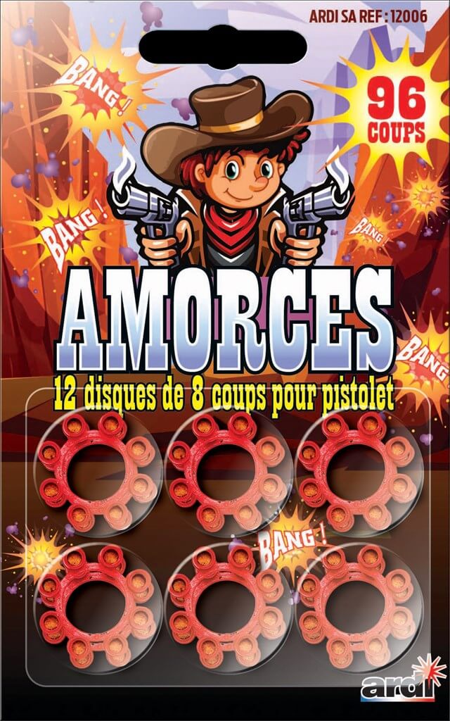 Amorces disque 8 coups pour pistolet : Pétards "Démon" sur Sparklers Club
