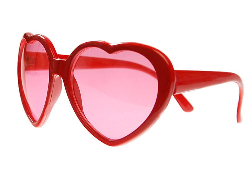 Gafas rojas con forma de corazón - Sparklers Club