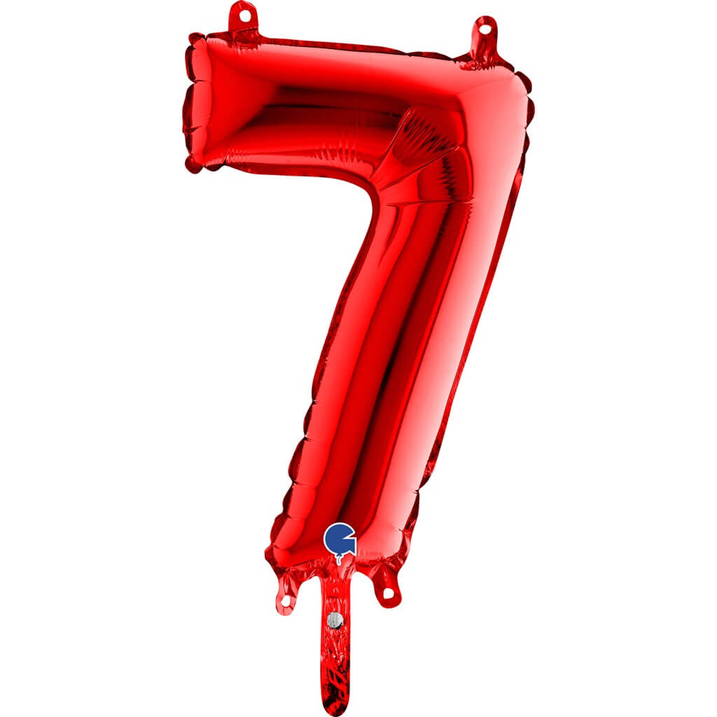Jubiläumsballon Nummer 7 Rot 36cm - Sparklers Club
