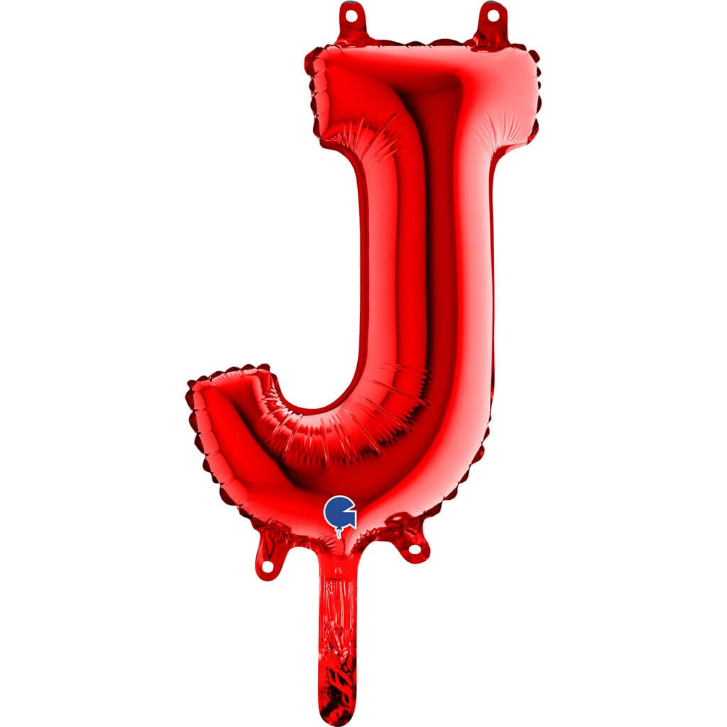 Ballon aluminium lettre J Rouge 36cm : Ballons Lettre Rouges sur ...