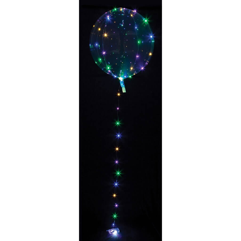 Ballon lumineux transparent à LED Multicolore ø40cm : Ballons LED sur ...