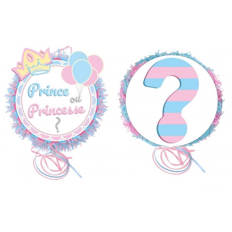 Pinata en 3D Prince ou Pricesse ? -30 x 7.5 cm : Piñatas d'anniversaire sur Sparklers Club