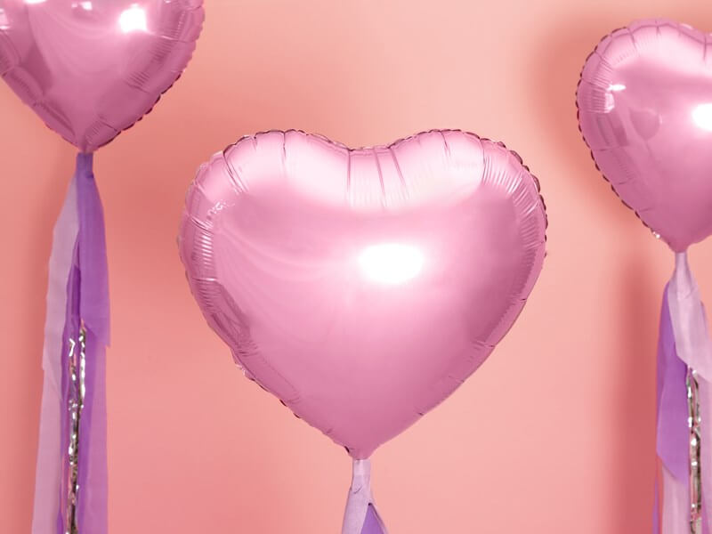 Palloncino cuore rosa in alluminio - 45cm - Sparklers Club