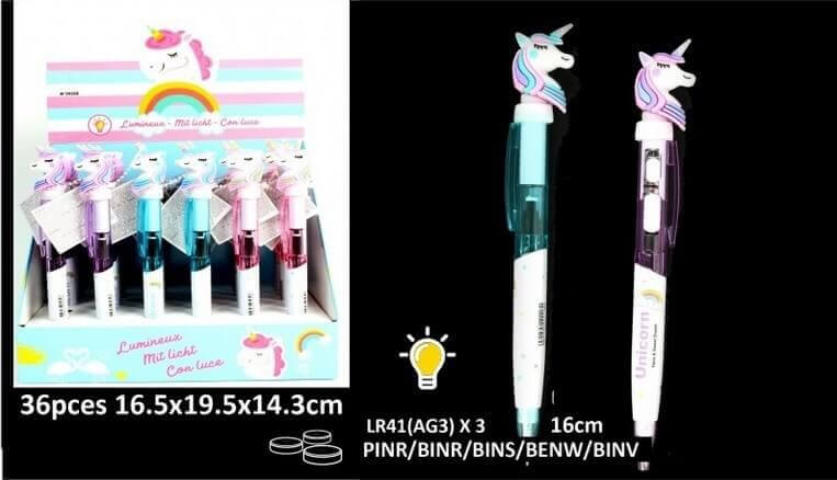 Stylo Licorne Lumineux : Déco Anniversaire Licorne sur Sparklers Club