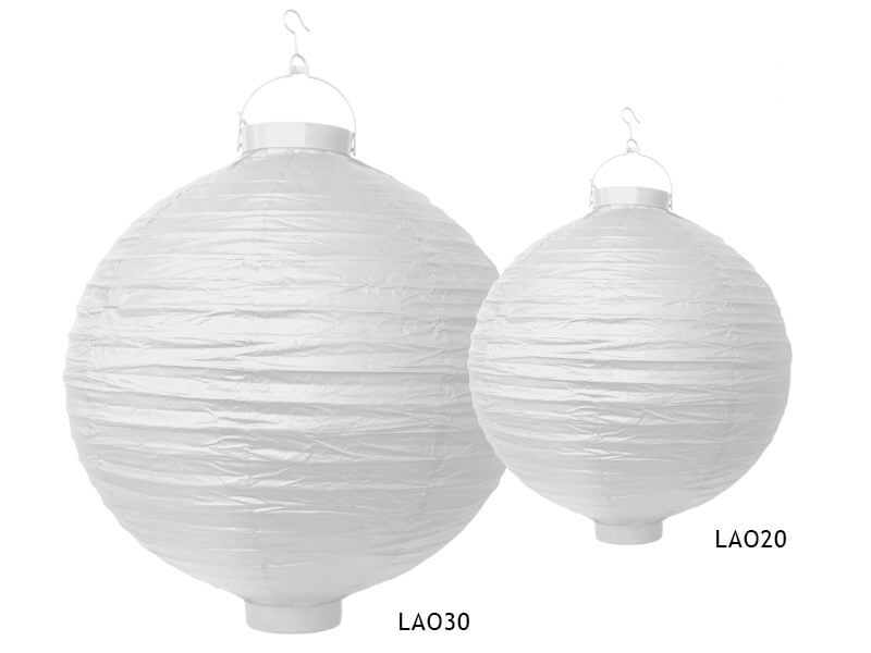 Lampion LED Blanc 20cm : Lanternes mariage volantes sur Sparklers Club