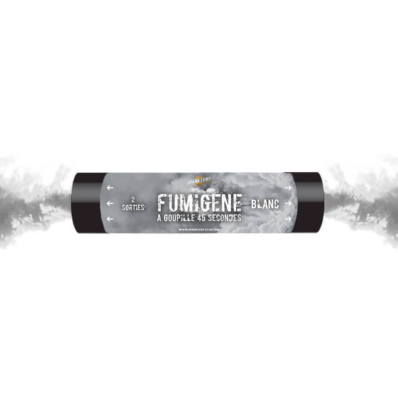 Fumigène à double sorties à main goupille 45 secondes Blanc : Fumigènes ...