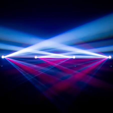 2 Beam-Lichter mit Flight Case Mac Mah - MAC BEAM1R-FC - Sparklers Club