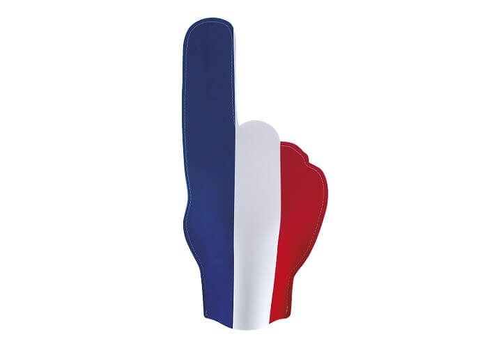 Main Géante en Mousse pour Supporter France 49cm Sparklers Club