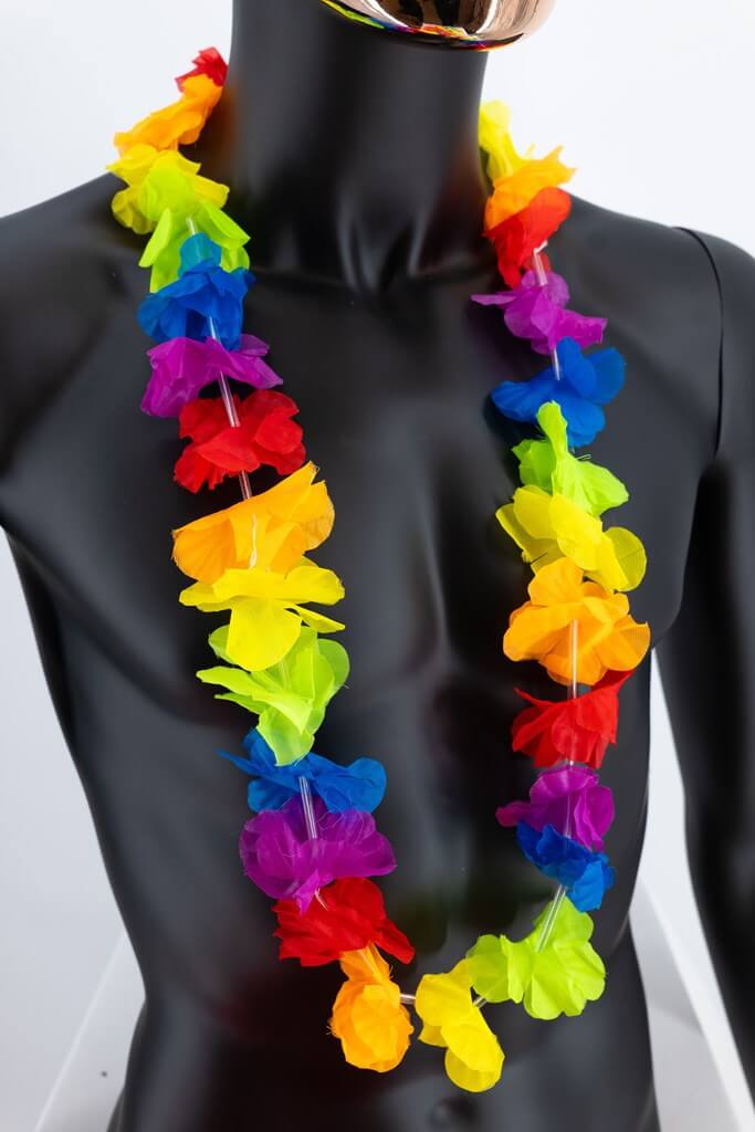 Collier Hawaïen à Fleurs Arc en Ciel : Colliers Hawaiens sur Sparklers Club