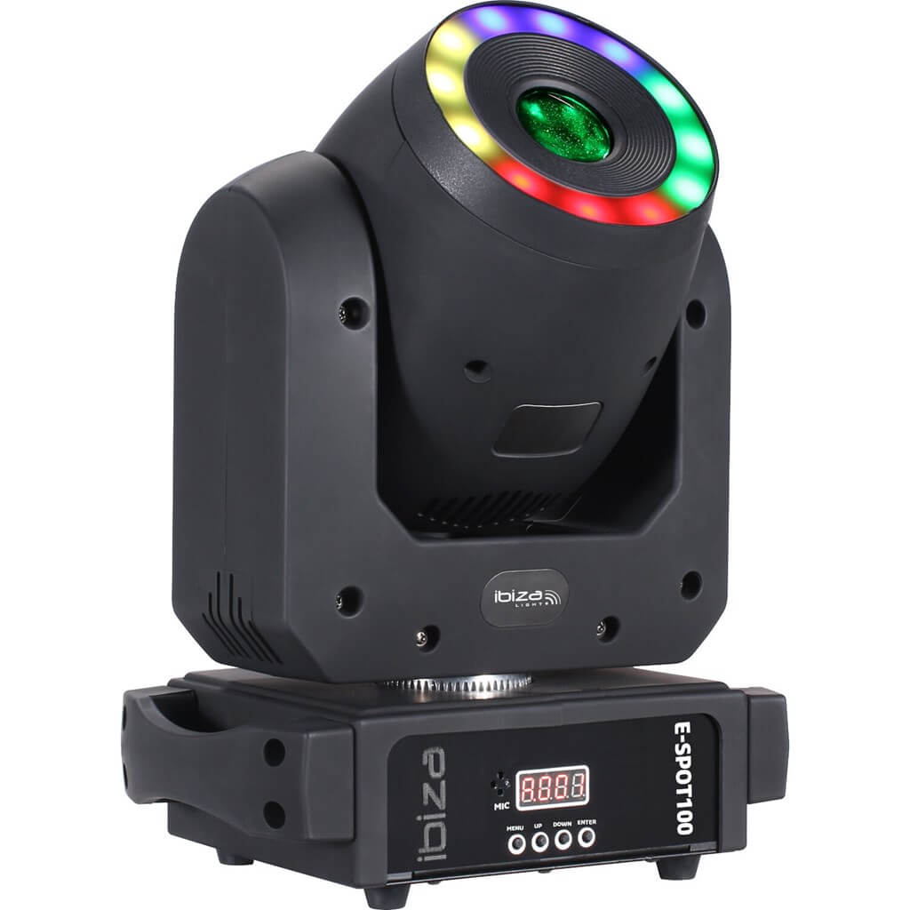 Lyre DMX Spot avec Anneau à LED RGB E-SPOT100 : Lyre Spot sur Sparklers ...