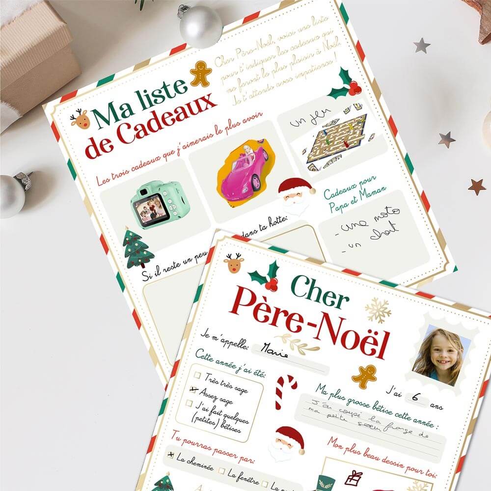 Lettre au Père Noël pour Enfants : Accessoires de Noël sur Sparklers Club