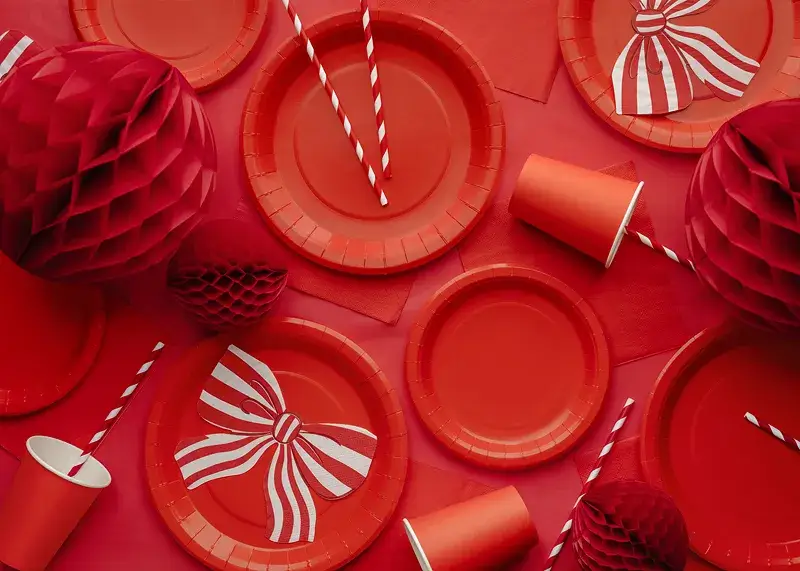 Boule en papier de soie rouge 20 cm – décoration suspendue pour ...