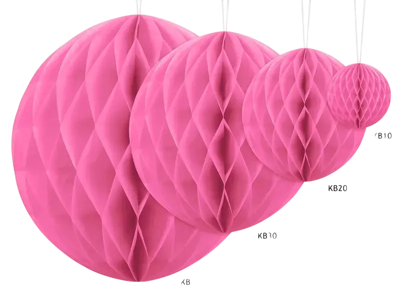 Boule en papier de soie rose 30 cm – décoration suspendue pour ...